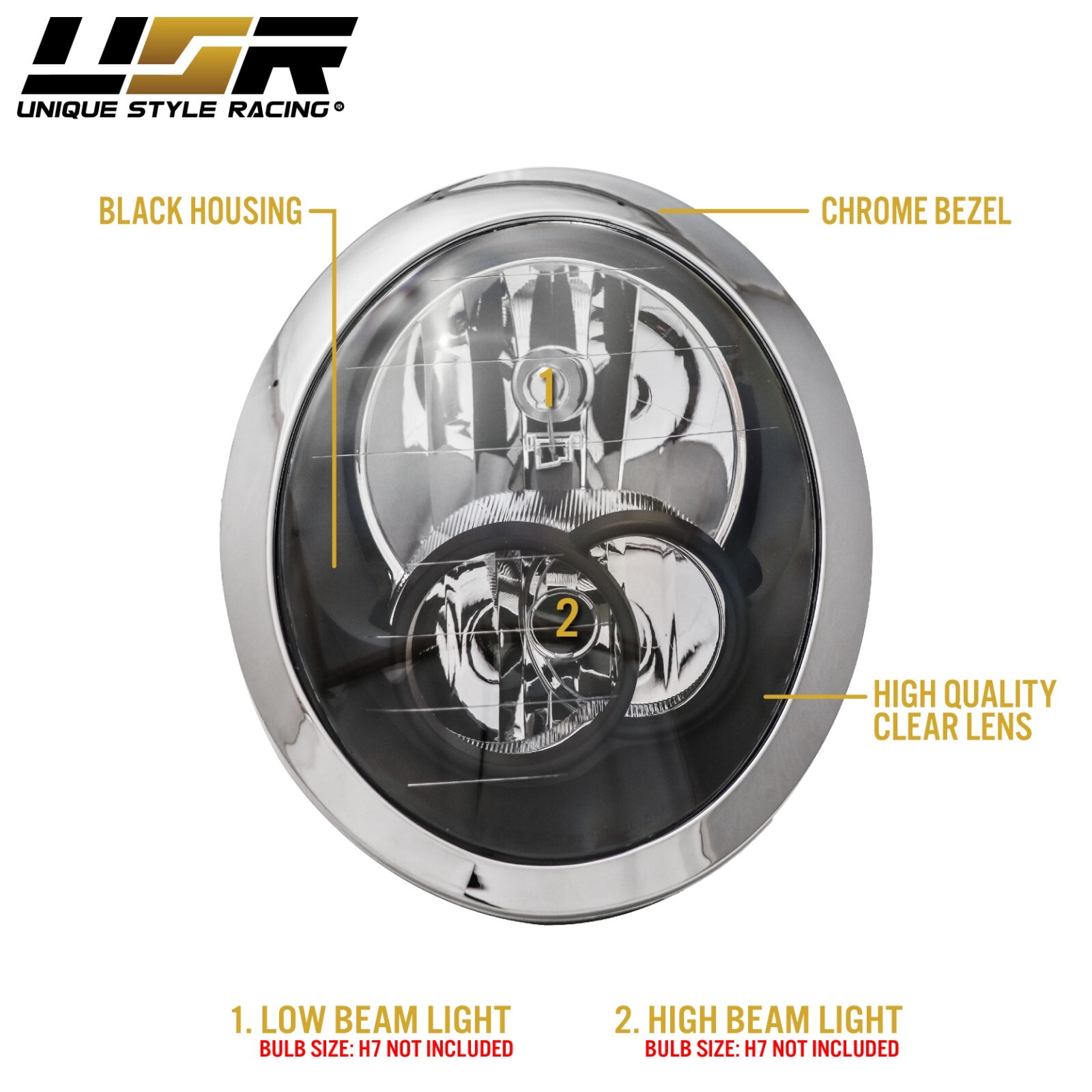 DEPO Black Headlights Pair For 2005-2008 Mini Cooper R50 R52 R53 ...