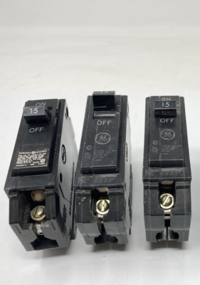 (Lot of 12 breakers) General Electric THQB1115 1p 15a 120/240v Circuit ...