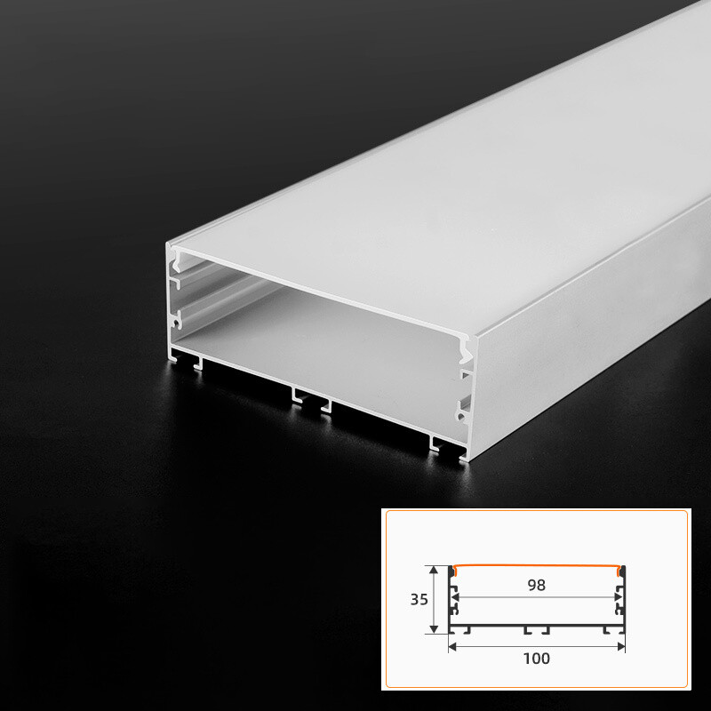 10Pcs 3.3ft Each LED Aluminum Profile Channel Holder with Cover for LED ...