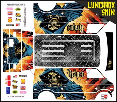 Sticker Set Skin Wrap Evil The Grim Reaper Theme Fits Tamiya Lunch Box ...