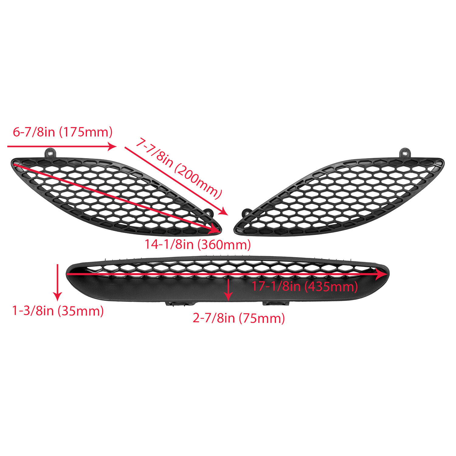Hood Bezel Trim Vent Grille For 2015-2020 Dodge Charger SRT Replace ...