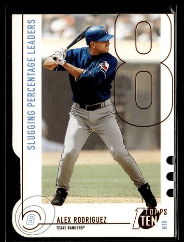 2002 Topps Ten Alex Rodriguez #69 Texas Rangers | eBay