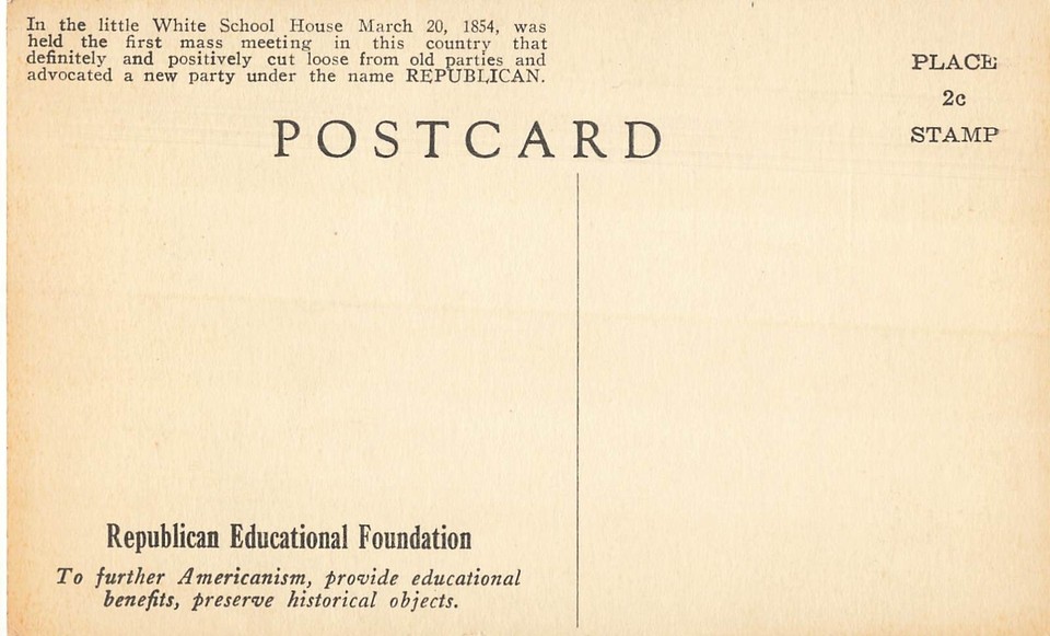 RIPON WI~BIRTHPLACE OF REPUBLICAN PARTY-100th ANNIVERSARY~1954 ARTIST ...