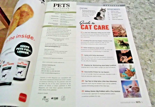 Pets Magazine July Aug 2014 Guide to Cat Care Vol 31 No 4 Special Cat ...