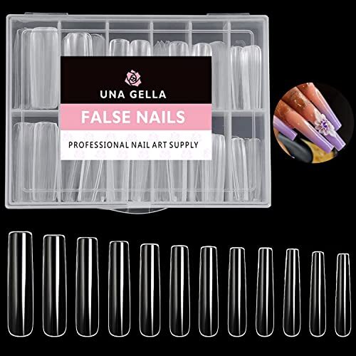 Full Cover Nail Tips Square Nails Tips 120 PCS No C Curve FULL SQUARE 120PCS | eBay