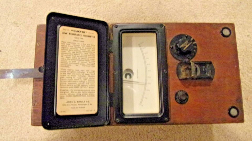 VINTAGE James G. Biddle DUCTER -- A MICRO-OHMMETER FOR USE OR AS A ...