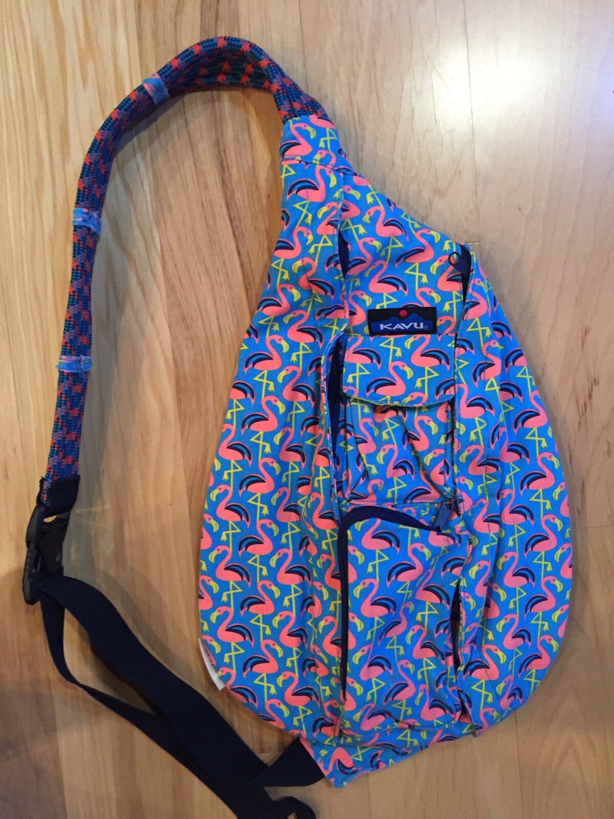 Kavu Original Rope Bag RARE Pink Flaming Crossbody Me… - Gem