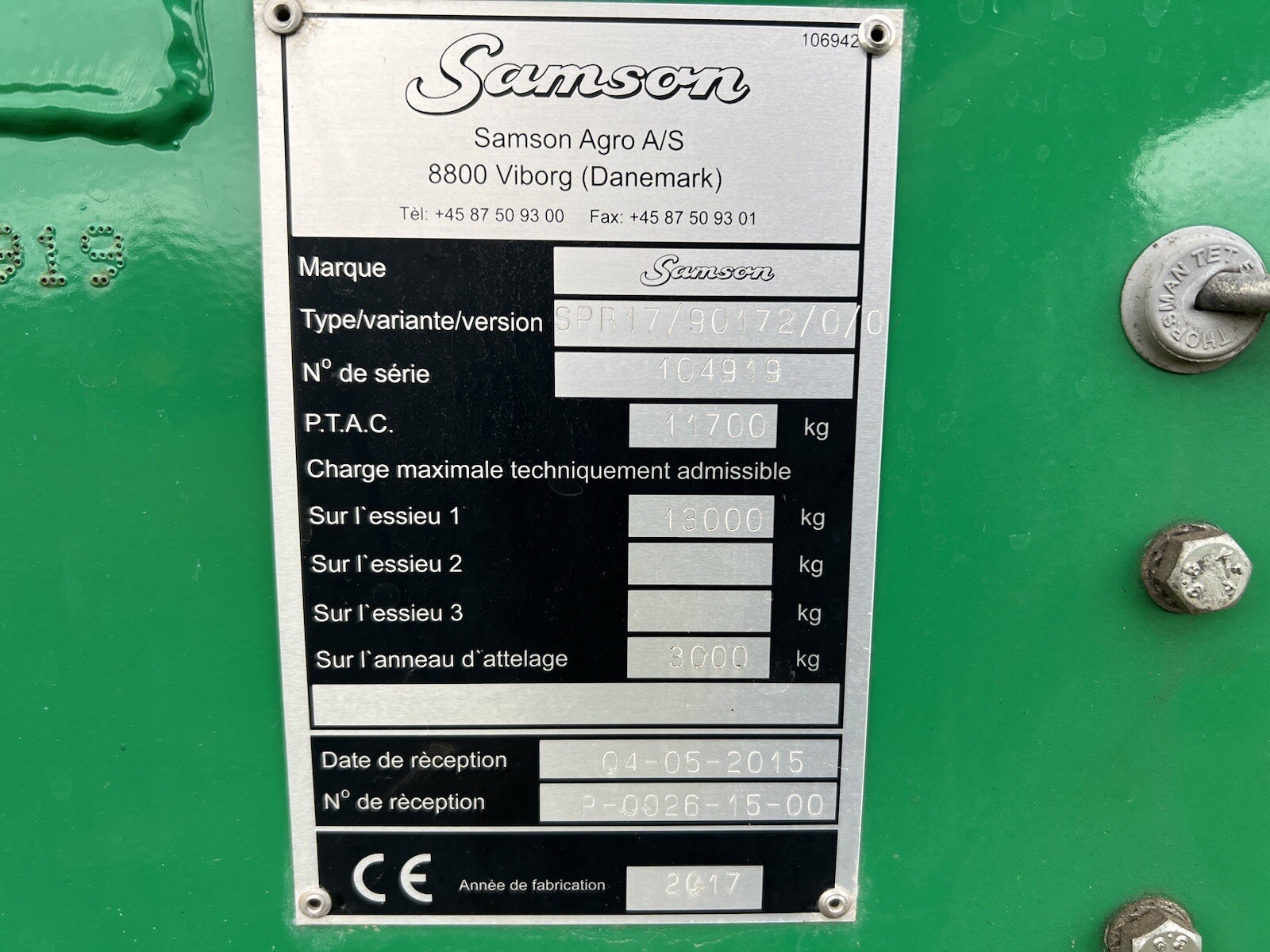 SAMSON MUCK SPREADER, SP 17, manure, Muckspreader, Tanker, Trailer ...