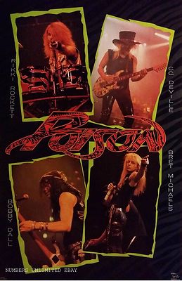 VINTAGE POISON LIVE Poster From 1989 glam metal Bret Michaels SEALED ...