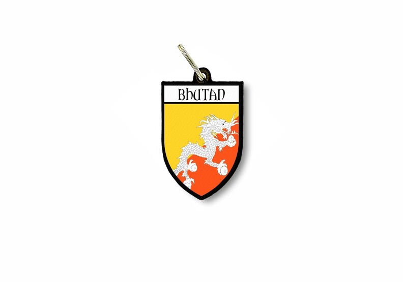 keychain key chain ring flag national souvenir shield bhutan | eBay