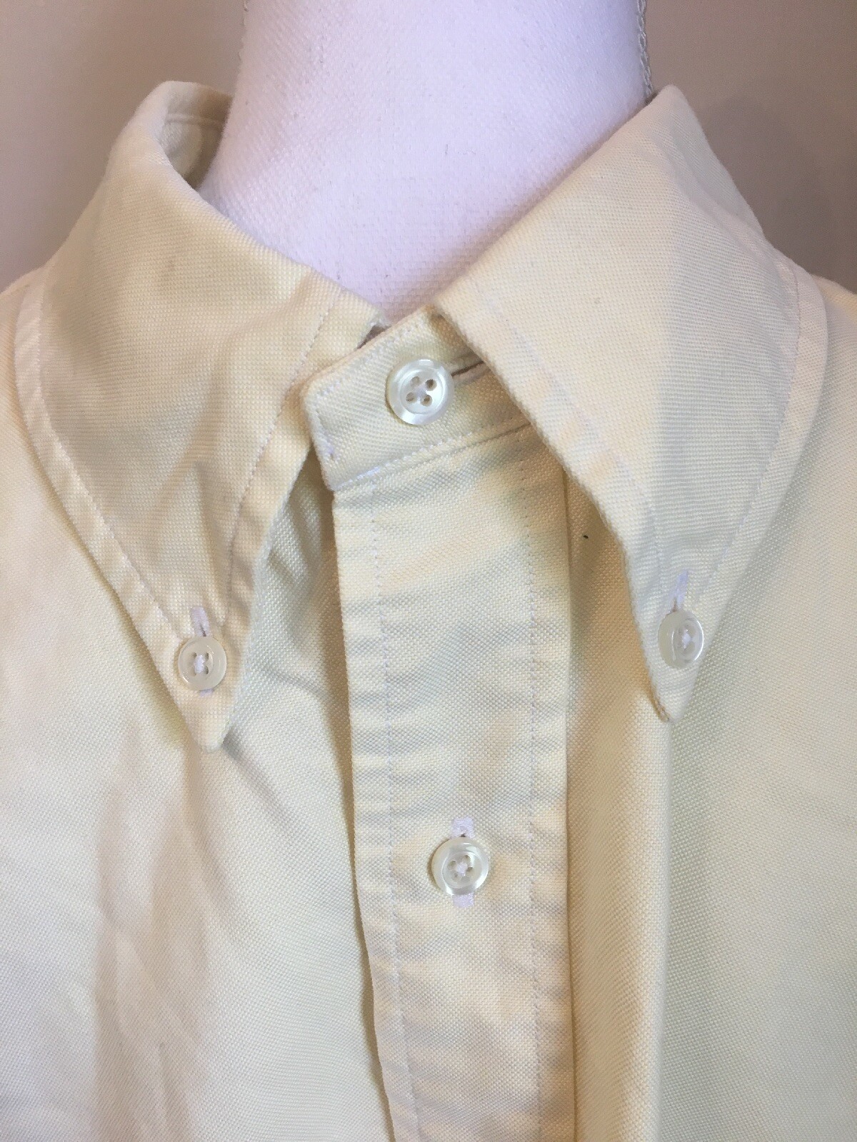 Brooks Brothers Yellow Button Down Long Sleeve Men's Dress Shirt Free ...
