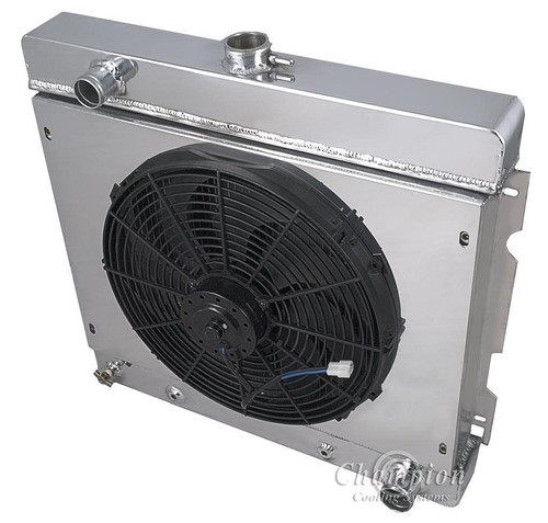 1970-1972 Dodge Dart Aluminum 3 Row KR Champion Radiator Fan Shroud ...