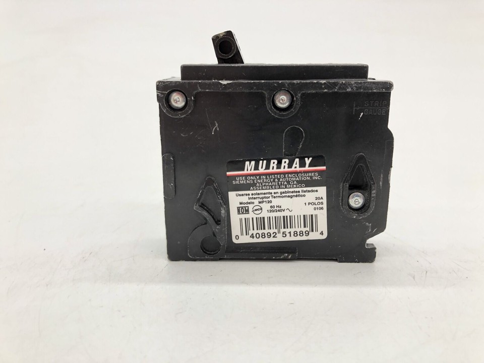 Murray Type MP MP120 Single Pole 20 Amp Circuit Breaker | eBay