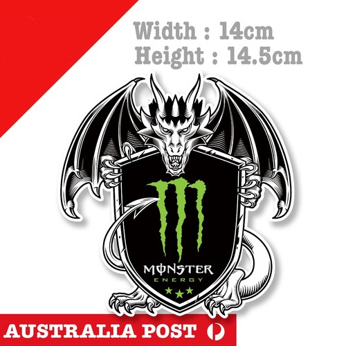 Monster Energy Drink Dragon Badge, Fridge , Bar Decal Sticker | eBay ...