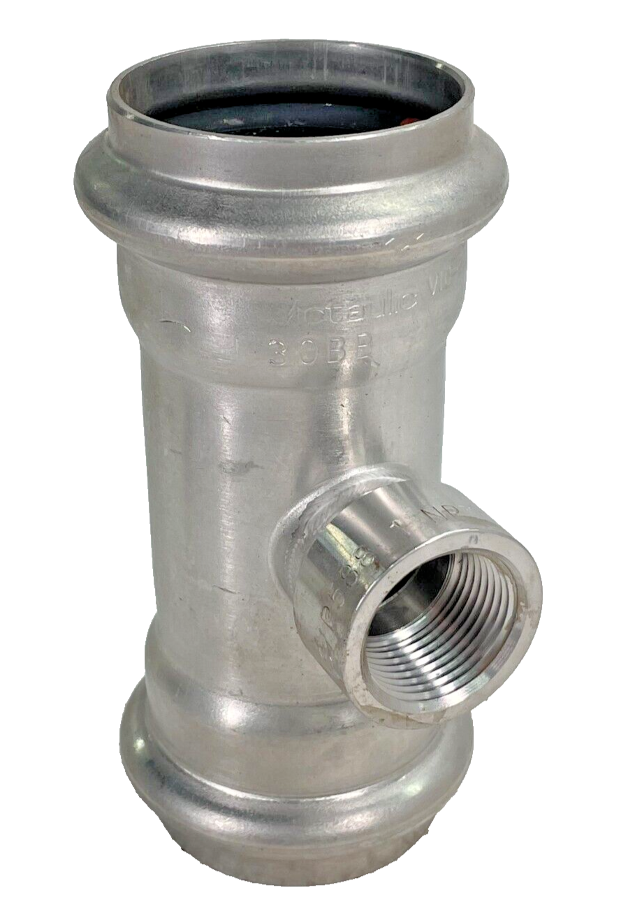 Victaulic P588 Vic-Press Stainless Reducing Tee 2" Press x 2" Press x 1 ...