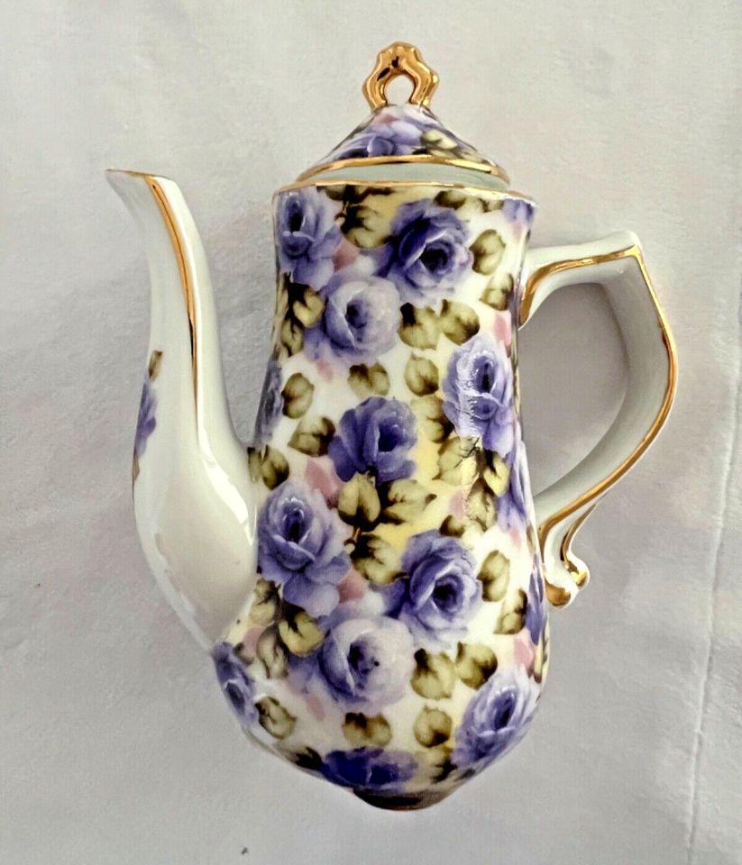 Vintage! Fielder Keepsakes~Victorias Garden Purple Rose Miniature Tea ...