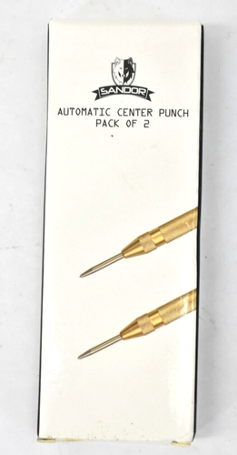 Sandor Automatic Center Punch 5" Brass Spring Loaded Hand Tools 2 Pack ...