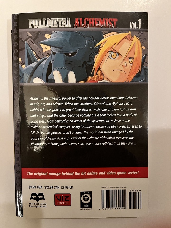 Hiromu Arakawa Fullmetal Alchemist, Vol. 1 (Paperback) Fullmetal ...