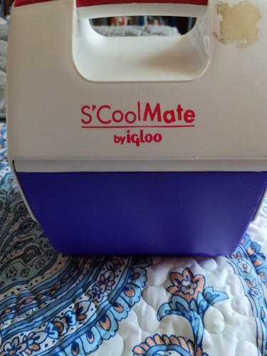 Vintage S’Cool Mate Mini Cooler by Igloo White Purple Pink GREAT ...