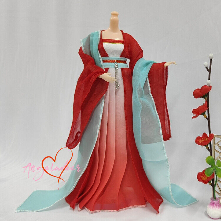 OB27 1/6 1/4 1/3 Obitsu BJD Hanfu Dress Antique Costume Clothes Waist ...
