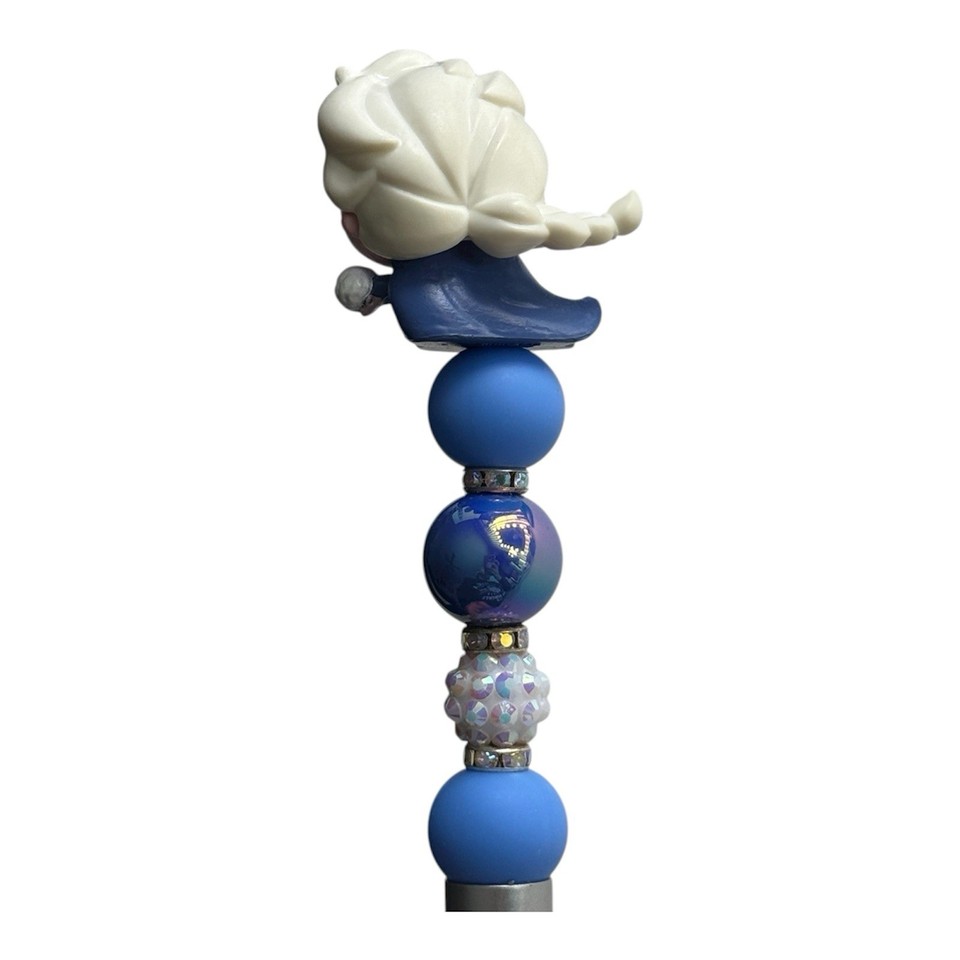 Disney Doorable Princess Elsa Frozen Characters Beaded Pen Handmade 7 ...