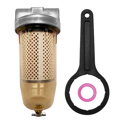 496 Fuel Transfer Tank Filter For Gasoline & Diesel Water Separate w/ 1 ...