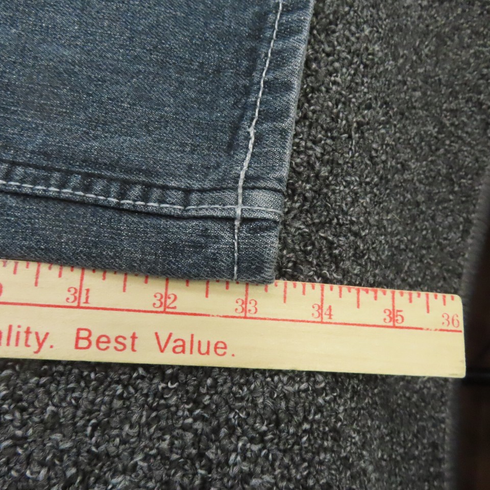 Mecca Jeans Adult 38x34 Gray Slim Fit Straight Cut Dark Wash Denim Mens ...
