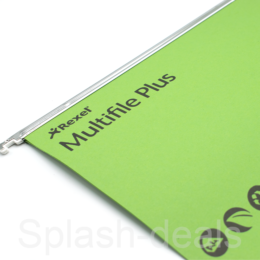 50 X Rexel A4 Suspension Files Multifile Plus - 15mm V Base - Tabs ...