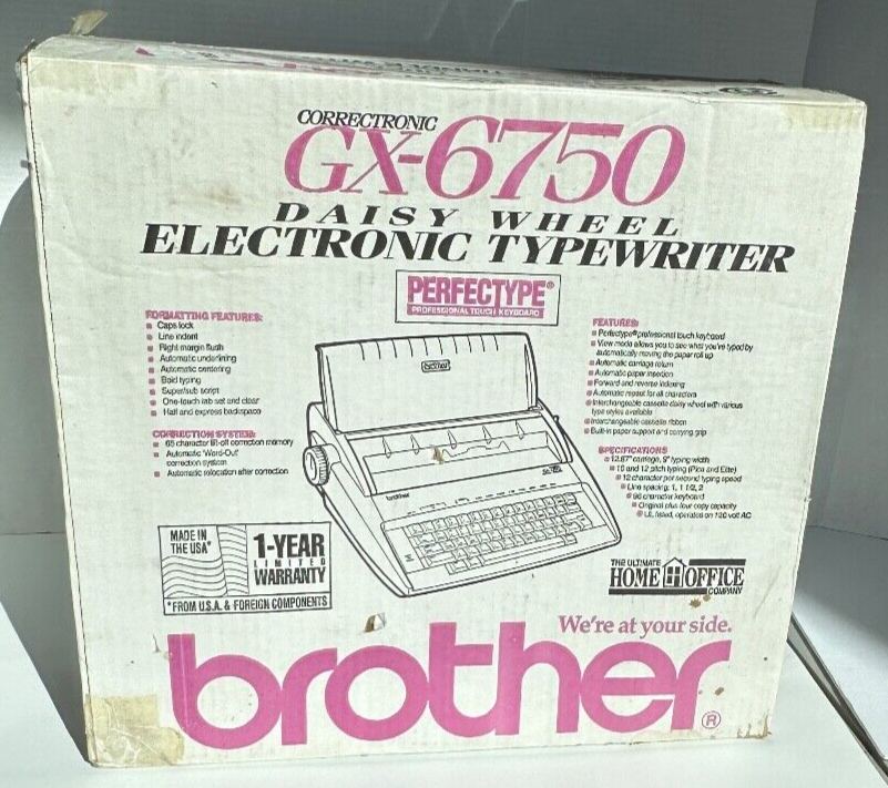 New Brother GX-6750 Daisy Wheel Electronic Typewriter | eBay