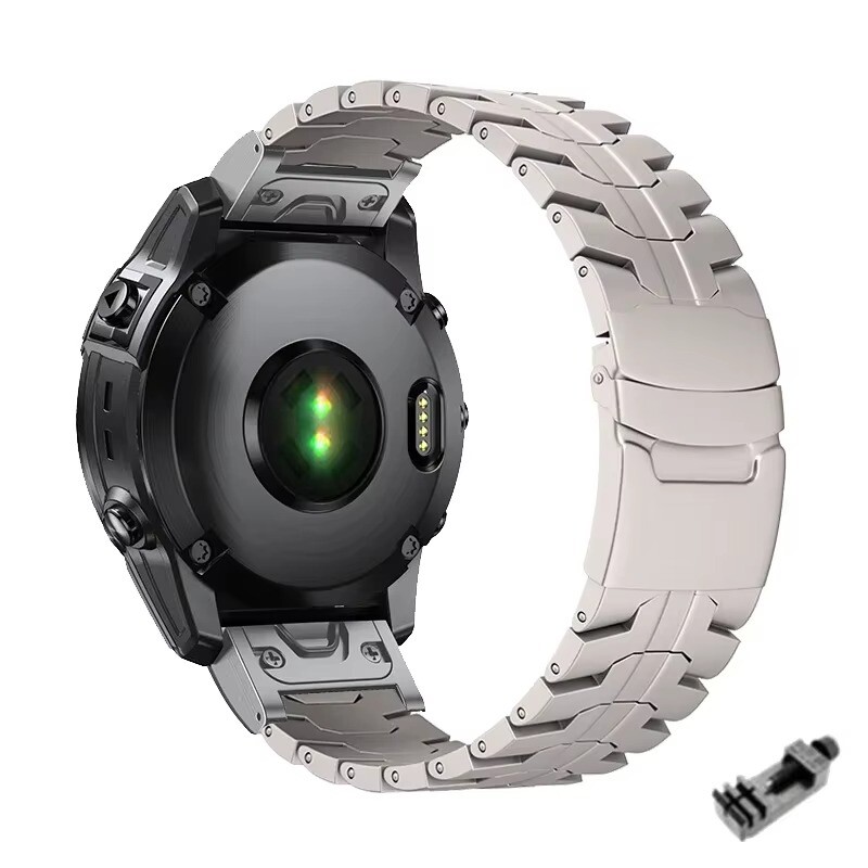 22/26mm Titanium Watch Band Quick Fit Strap For Garmin Fenix 7 7S 7X 6 ...
