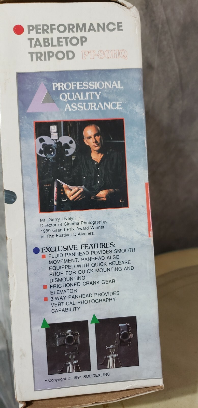 NEW Vintage Solidex Tabletop Tripod for Photo & Video Cameras Model PT ...