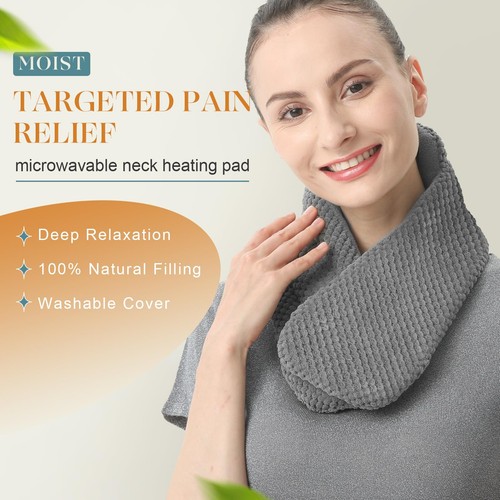 Neck Heating Pad for Neck Pain and Shoulders Microwavable Wraps Heat ...