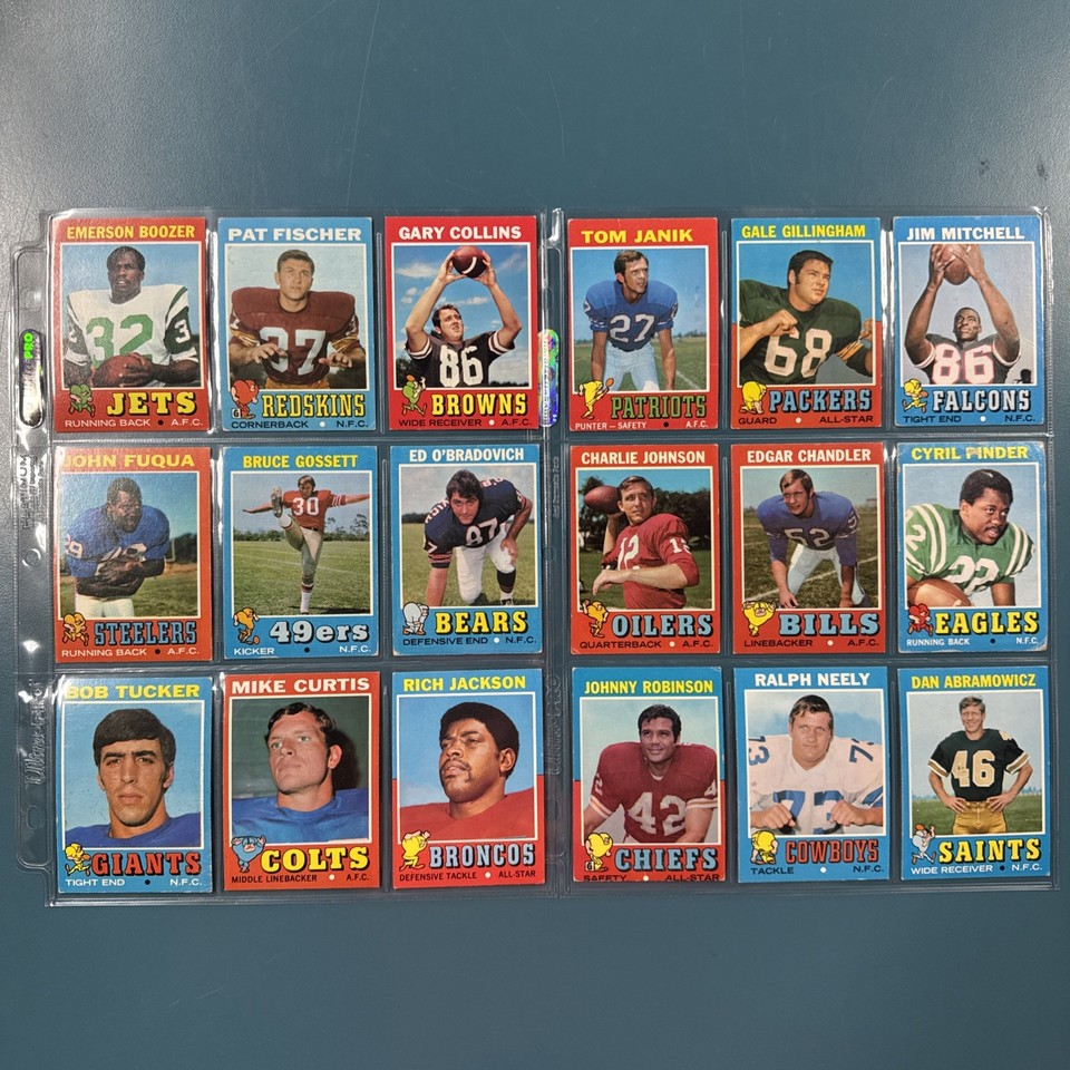 1971 Topps Football Complete Set 1-263 Terry Bradshaw Rookie RC Joe ...
