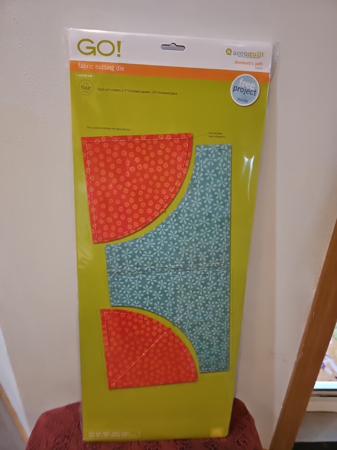 Accuquilt GO! Drunkard’s Path 7'' Finished Square; 14 Finished Block ...