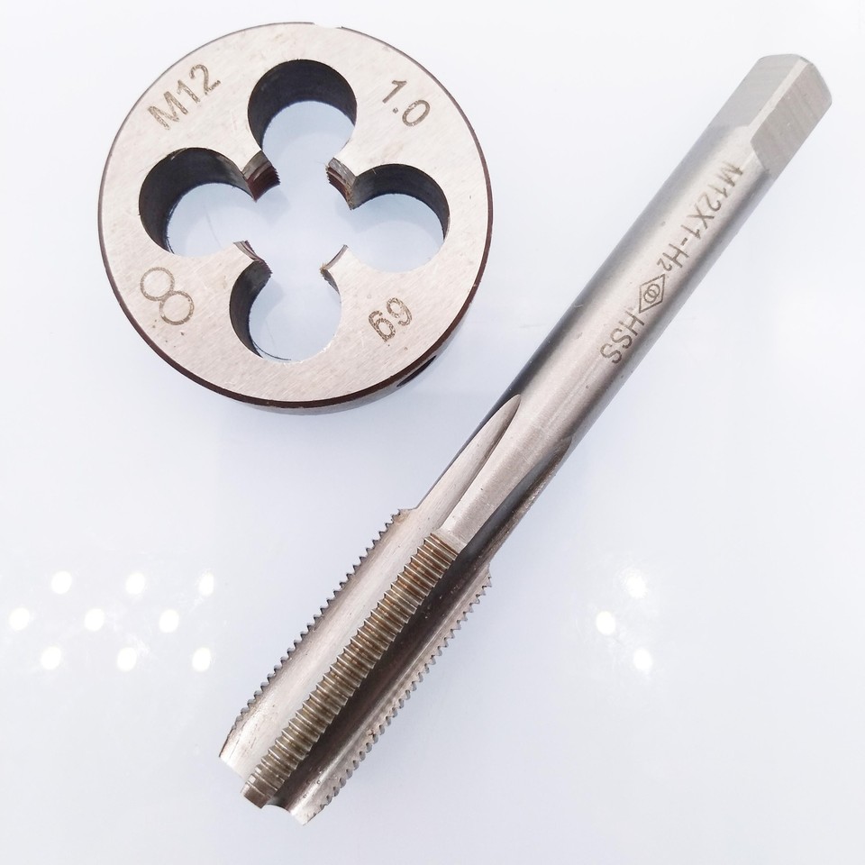 US Stock HSS M12 x 1mm Tap & M12 x 1.0mm Die Metric Thread Right Hand ...