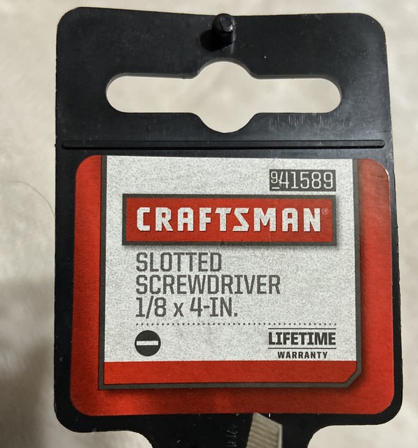 Craftsman 1/8 X 4 In. Screwdriver Slotted 41589 USA for sale online | eBay