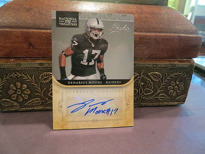 National Treasures Autograph Rookie Auto Raiders Denarius Moore 11/99 ...