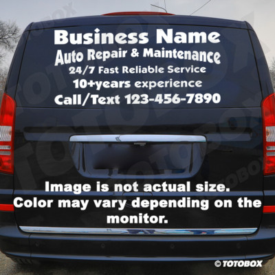 Custom Business Decal Personalized Lettering Sign Decal Sticker Auto ...