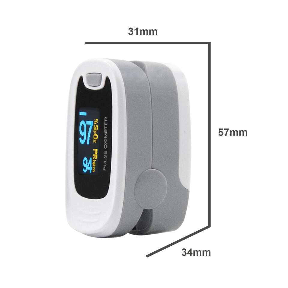 Finger Pulse Oximeter Blood Oxygen Monitor SpO2 OLED Heart Rate Tester ...
