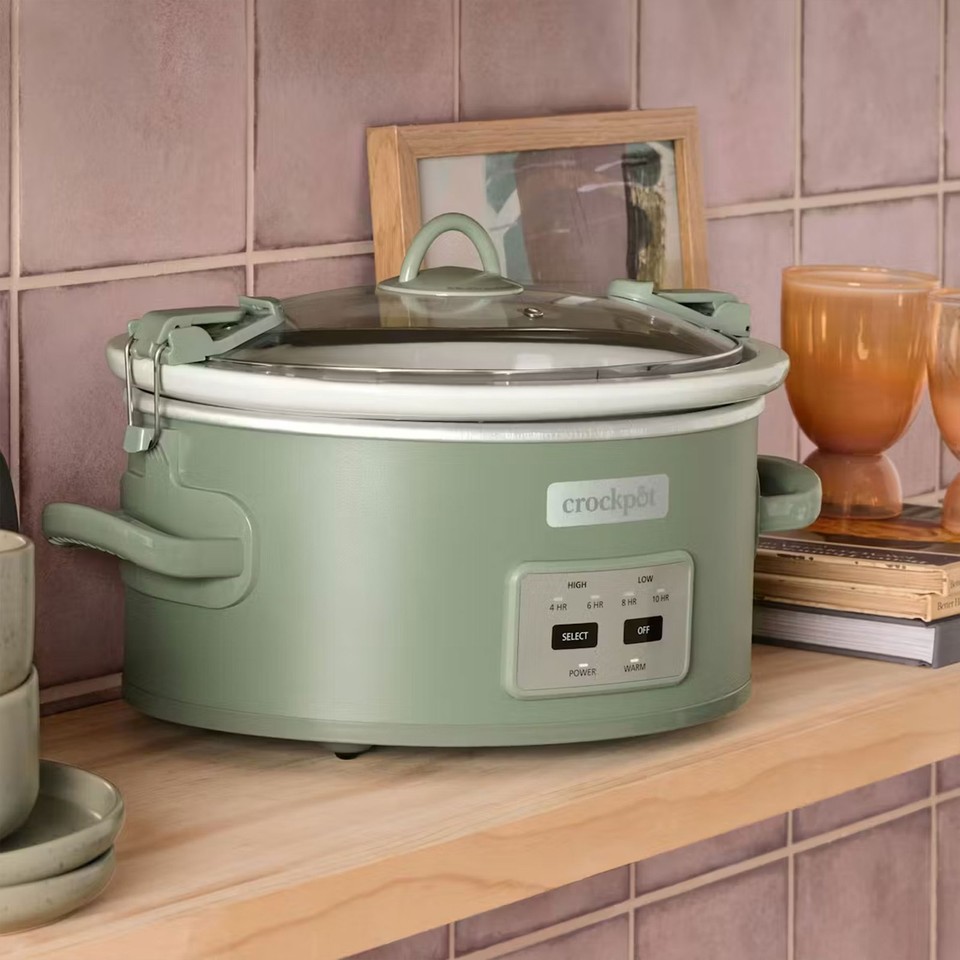 Crock Pot 6 Qt Cook & Carry Programmable Slow Cooker w/Locking Lid ...