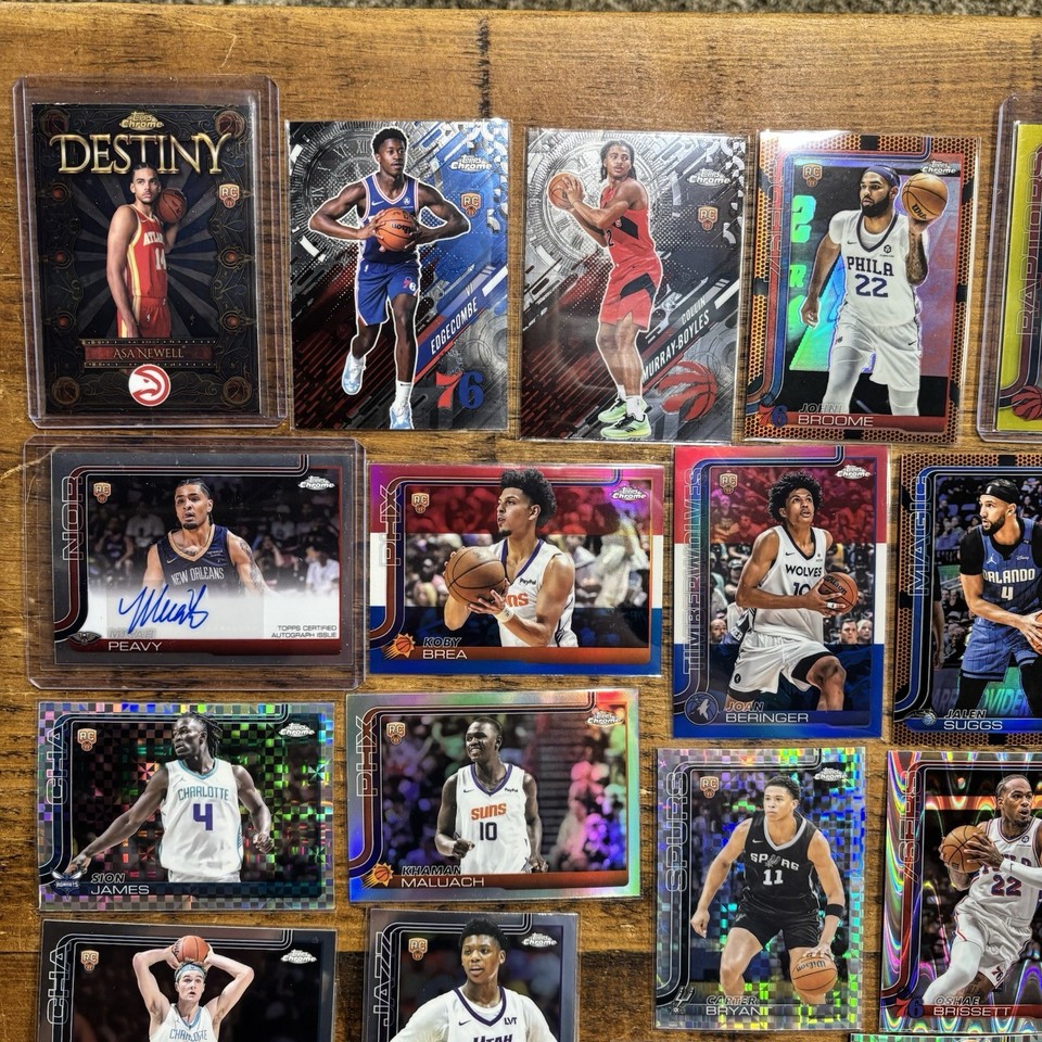 2025-26 Topps Chrome 79 Card X-Fractor Lot RCs & Stars #’d Auto ...