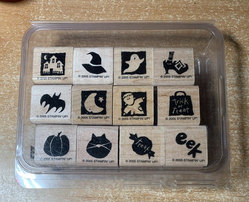 Stampin up Stamp Sets Retired - Bitty Boos Too Halloween Packaged 12 Pc ...