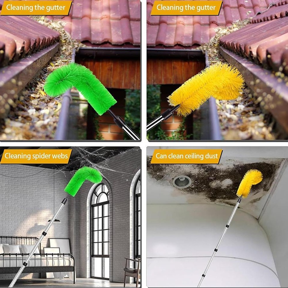 Gutter Cleaning Brush, Spider Web Remover, Flutter Cleaning Gutter Tool ...