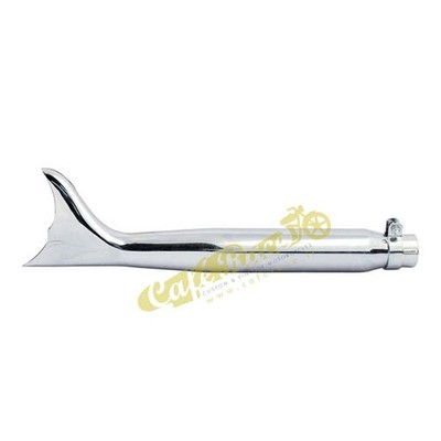 Universal Chrome Exhaust Terminal Length 76Cm Cafe Racer Custom | eBay