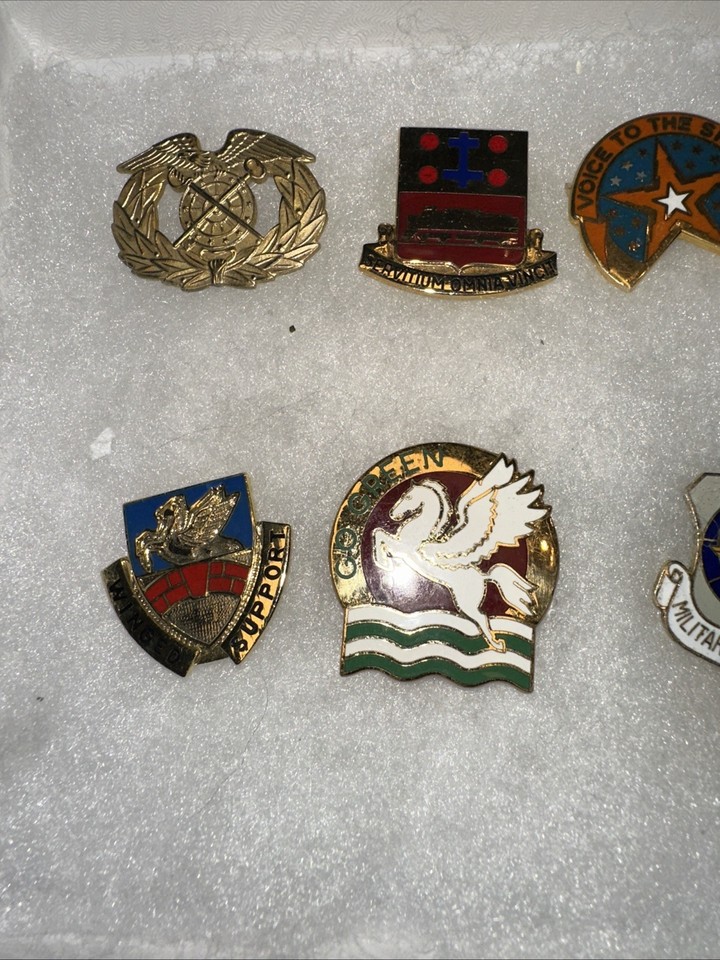 Lot #43 Lot Of 10 Vintage Military DUI Pins Meyers And Other Marks CB ...