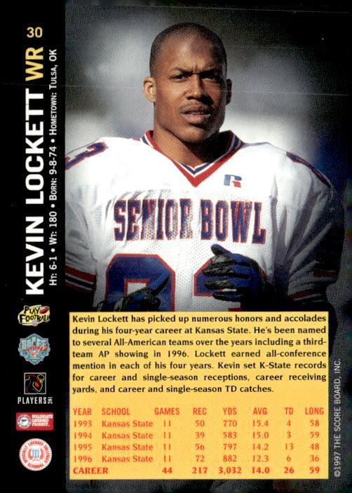 1997 Score Board NFL Rookies #30 Kevin Lockett | eBay