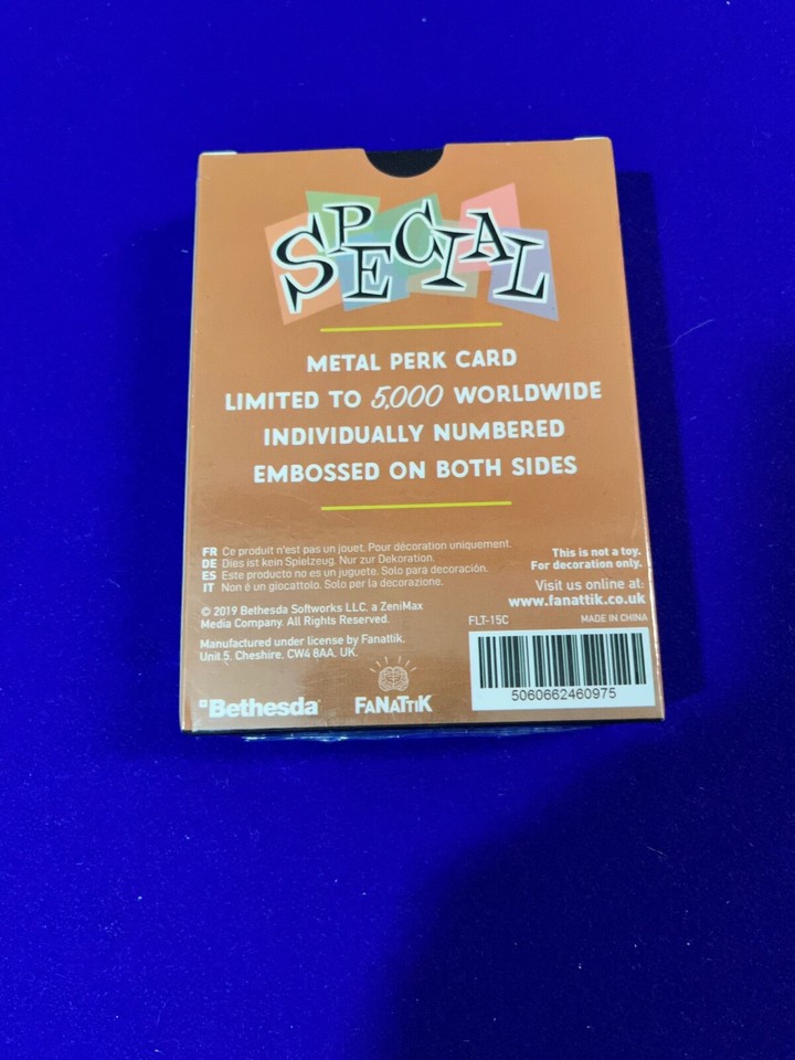 Fallout 76 Perk Cards Limited Edition NEW PICK 1 AGILITY CHARISMA ...