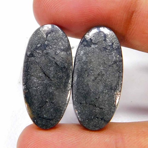 32.00Cts. 100% Natural Marcasite Matched pair Oval Cabochon Loose ...