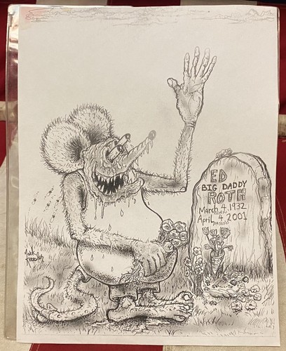 Vintage Hot Rod Art Print Mark Kessler Rat Fink Ode to Ed Roth Car ...