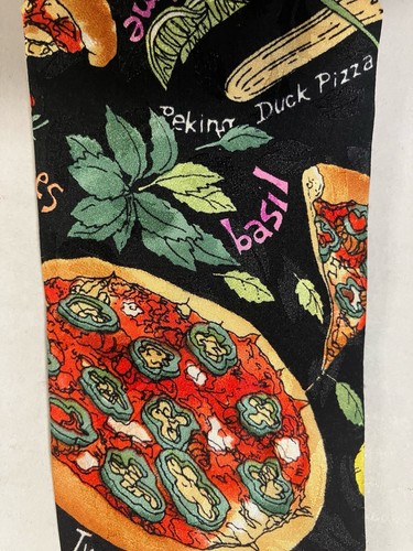 Nicole Miller Men's Necktie Tie Silk Satin Pizza Pie Toppings Slice ...